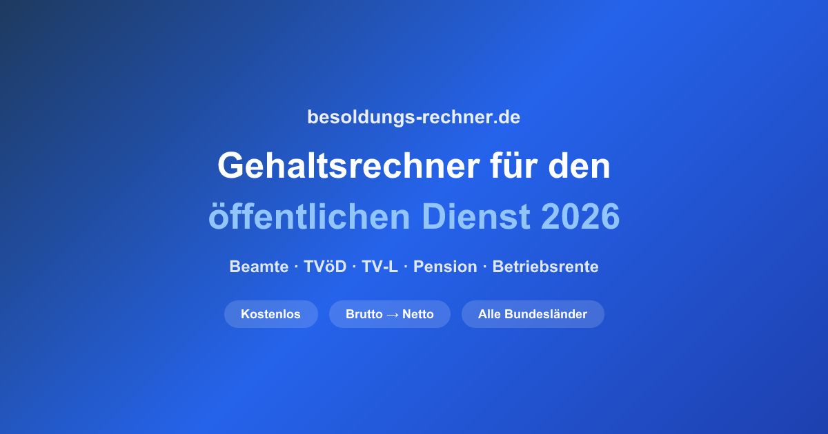 TVöD-Rechner Kommunen (VKA) 2026 – Gehalt berechnen